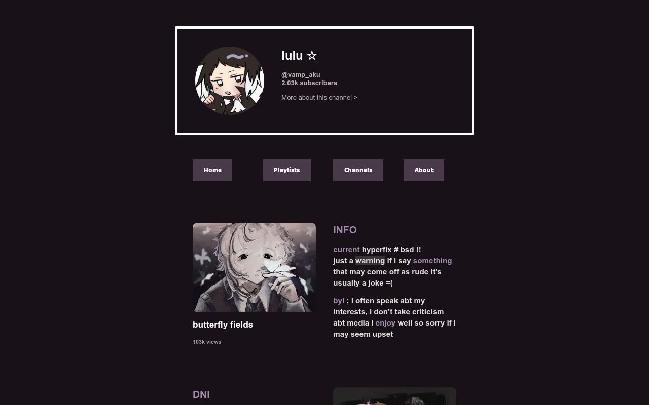 lulu's super awesome carrd